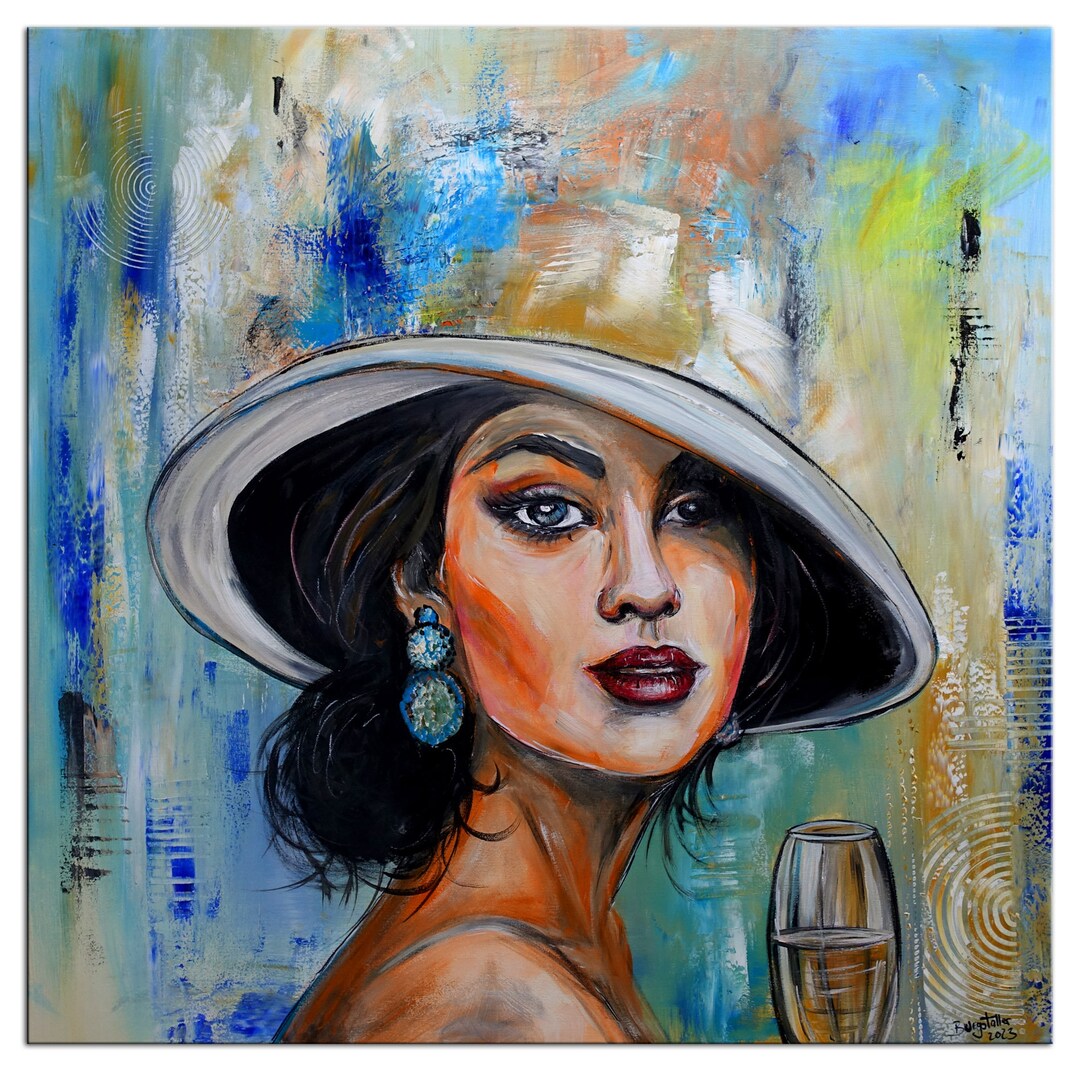Visage De Femme Peinture