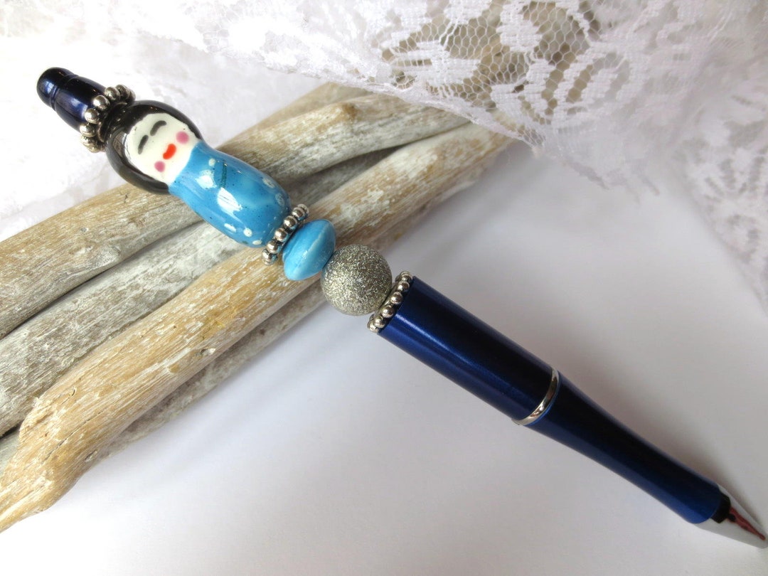 Ballpoint Pen, Pearls, Pearl Ballpoint Pen, Blue, Unique, Ceramic ...
