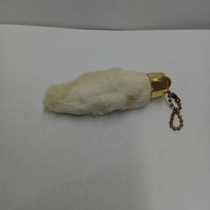 White Rabbit Foot Keychain - Etsy