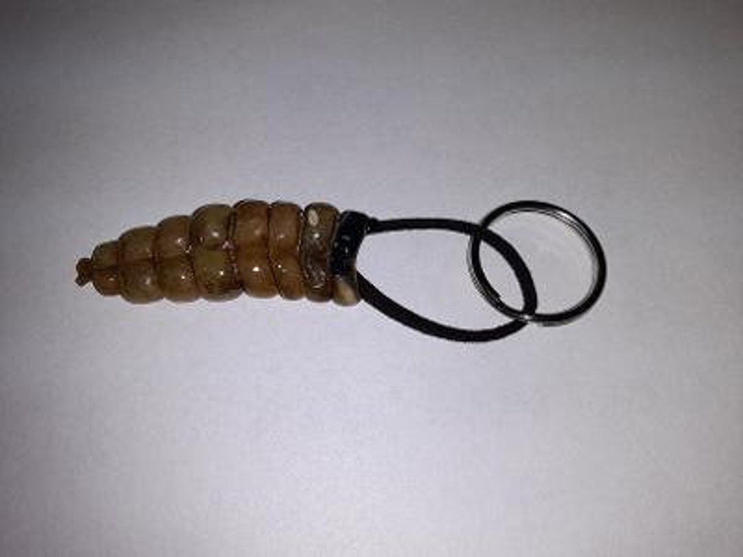 Leather and Rattle Keychain - Etsy