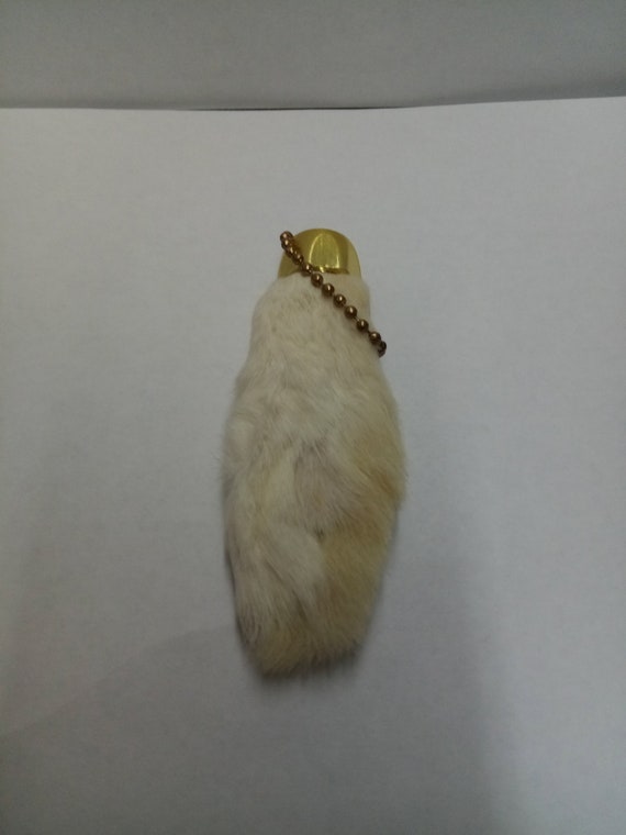 White Rabbit Foot Keychain - Etsy