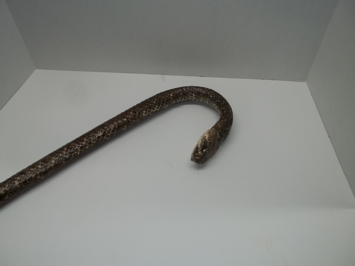 Open Mouth Western Diamondback Rattlesnake Walking Cane - Etsy
