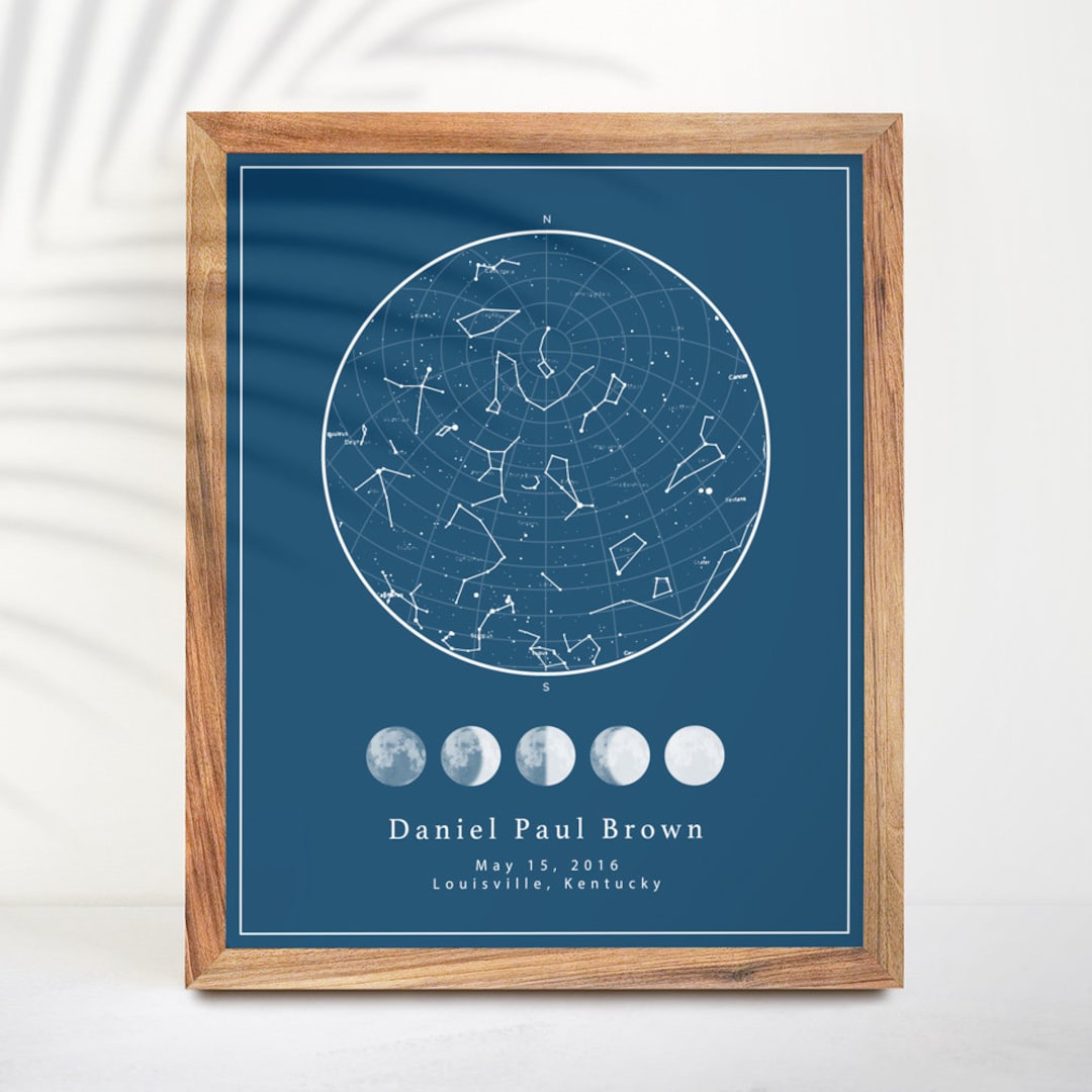 Custom Star Map, Anniversary Gift, Wedding Gift, Birthday Gift ...