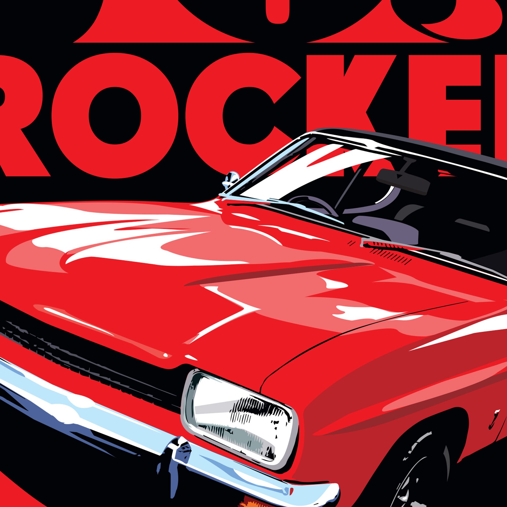 The 70s Rocked - Red Ford Capri A4 Print - Etsy