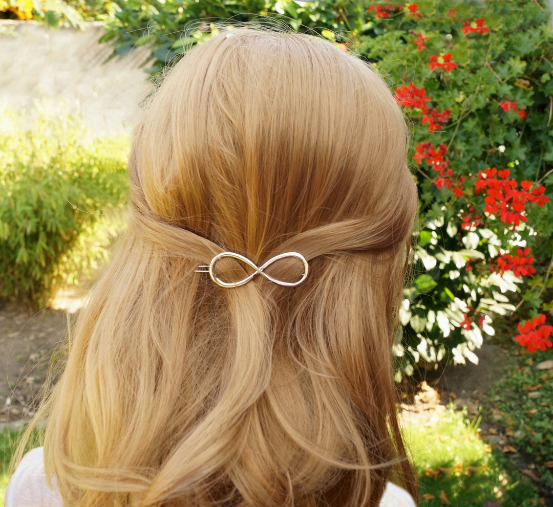 Hair Clip Infinity Symbol Silver Gold Hair Clip Infinity Sign - Etsy