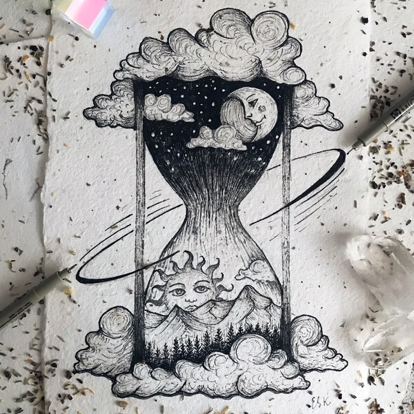 Sun Moon Hourglass - Etsy