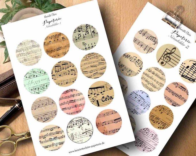 Vintage Sheet Music Luminaries, Great for Weddings & Parties, Music ...