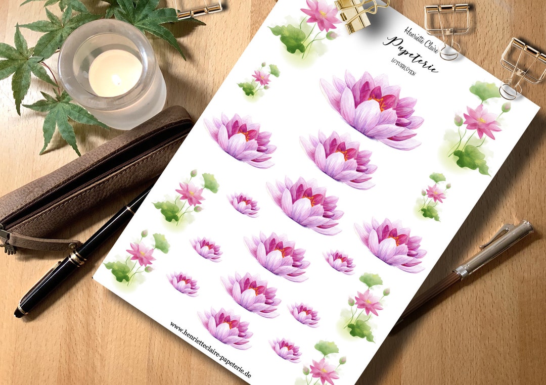 Stickers Water Lilies Watercolor Stickers Water Lilly Sticker ...