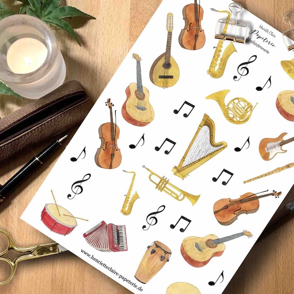 Music Instrument Stickers - Etsy