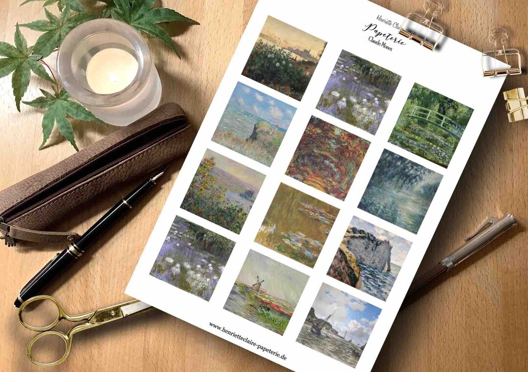 CLAUDE MONET Sticker Monetart Sticker 12 Paintings Paintings ...