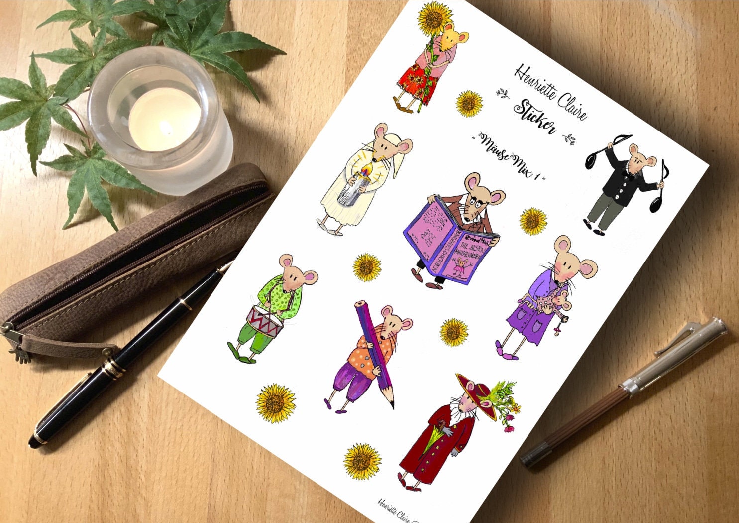Sticker MÄusemix 1 Hand-drawn - Etsy