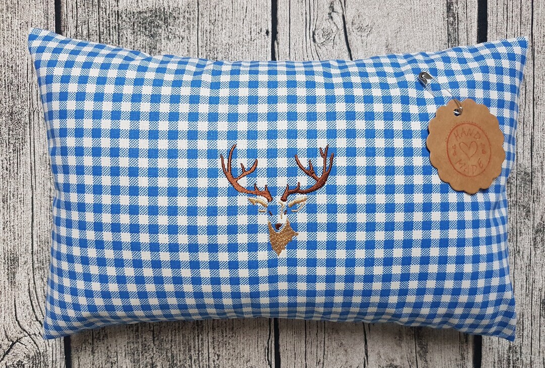 Pine Wood Pillow, Pine Pillow, Scented Pillow With Embroidery deer ...