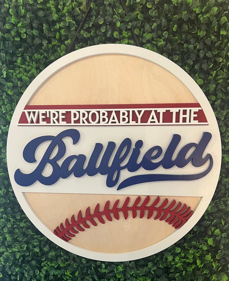 Front Door Wooden Baseball Welcome Sign & Decor Summer - Etsy