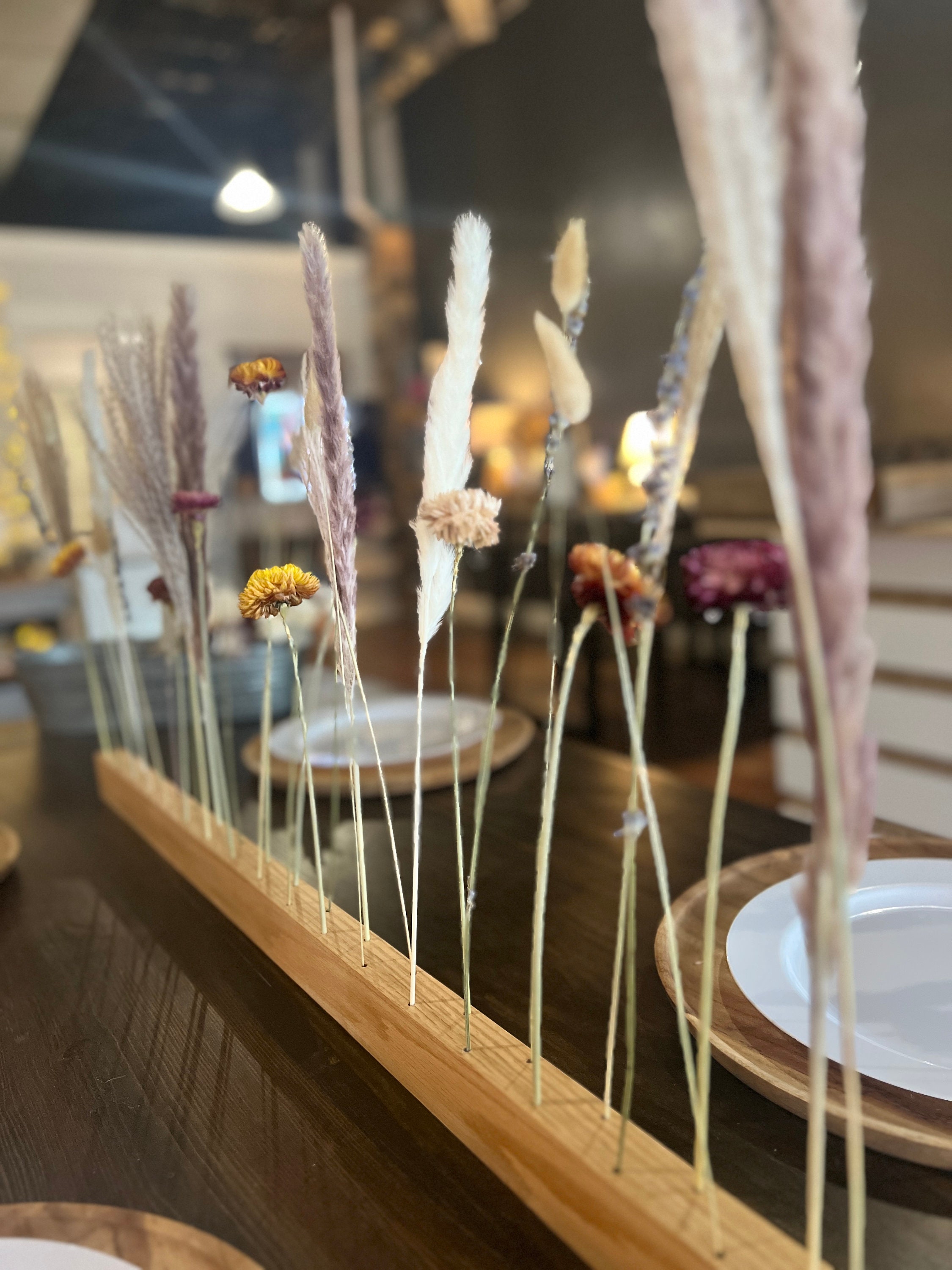 Wooden Flower Bar, Wildflower Decor, Dried Flower Bar, Floral ...