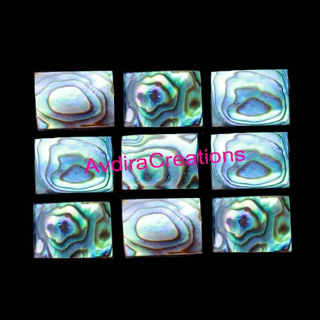 Natural Abalone Shell Rectangle Shape Size 3X5MM to 18X25MM Bezel ...