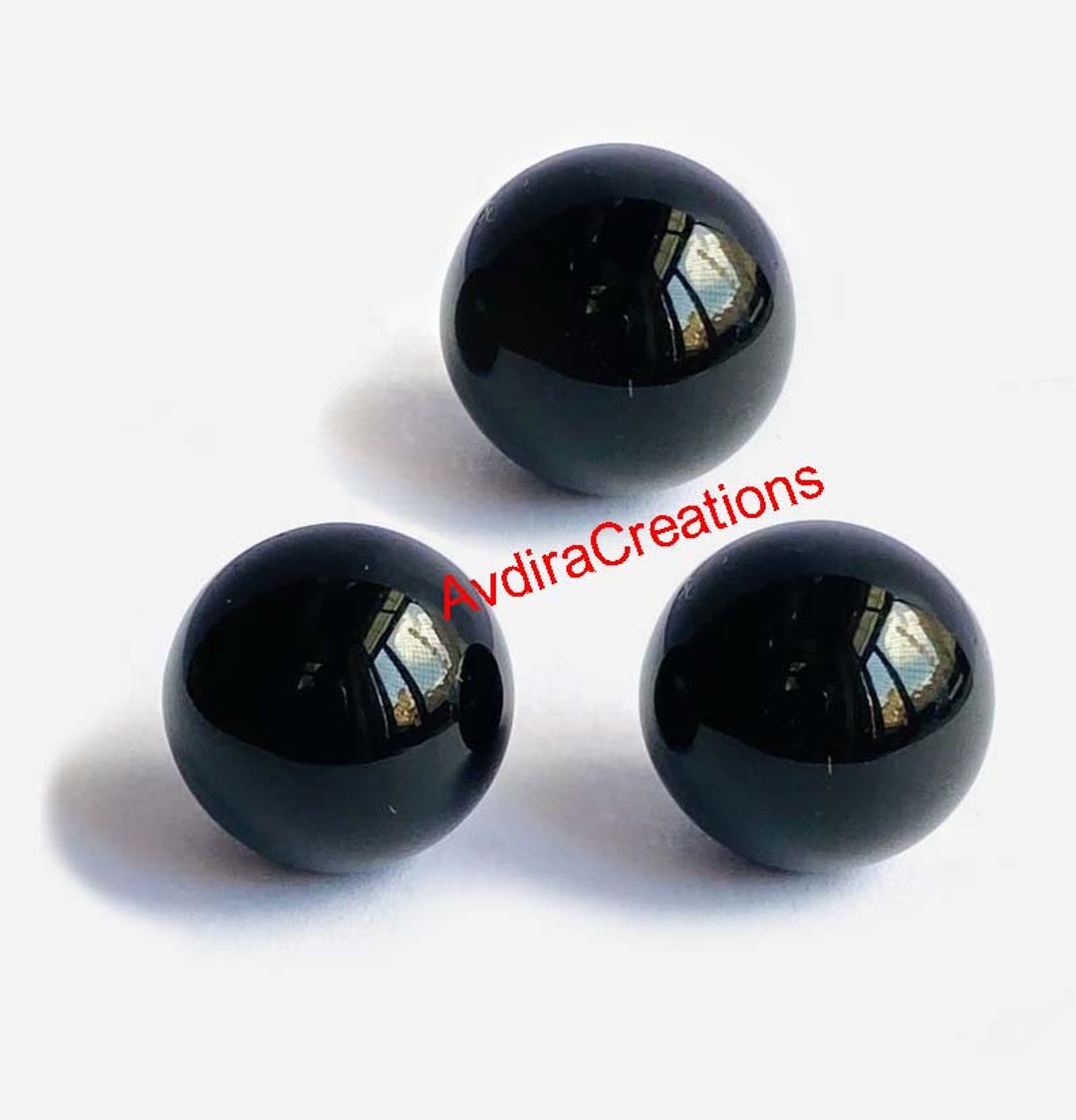 Natural Black Onyx Smooth Balls Size 3x3mm to 15x15mm Black Onyx Sphere ...