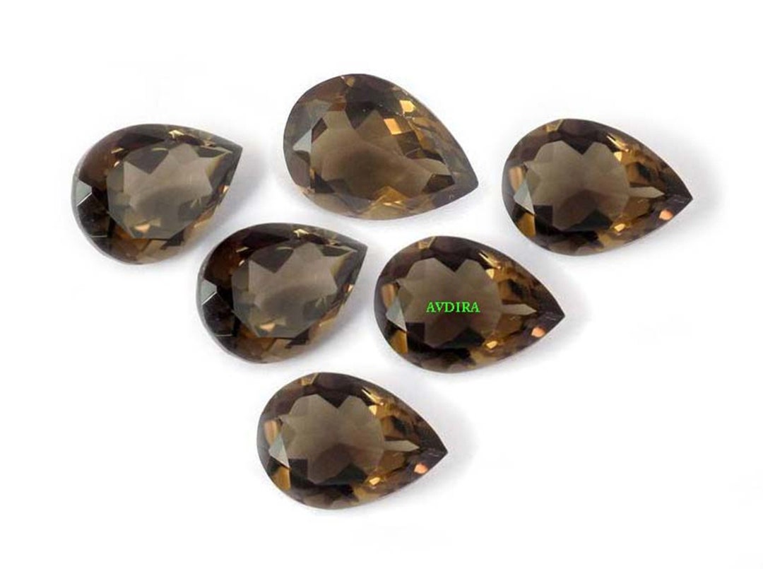 Cuarzo Natural Ahumado Pera Cortada Facetada 3X5MM A 20X30MM AAA Cuarzo ...