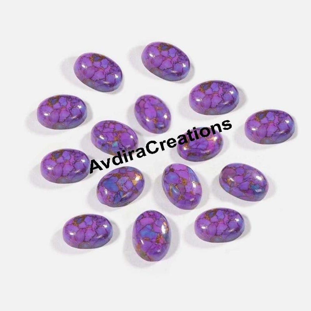 Mohave Purple Copper Turquoise Oval Cabochon Size 3x5mm to - Etsy Sweden