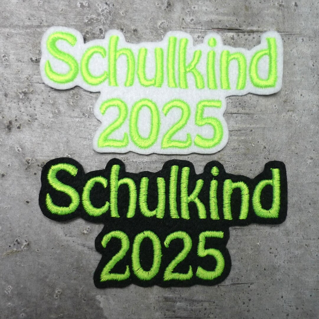 Schoolchild 2025 Lettering S3 Patch/application on White Felt Color ...