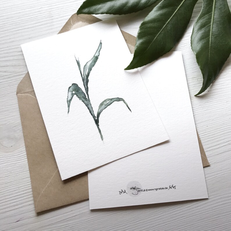 Botanical Postcards Ginkgo/jungle Set of 2 A6 Plant - Etsy