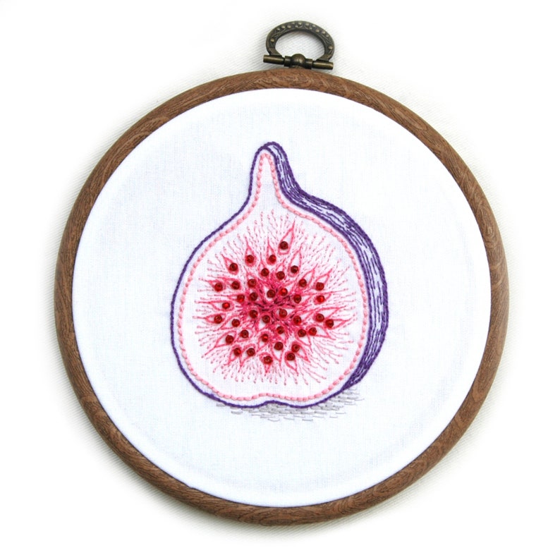 Embroidery Pattern PDF Download Fruits Fig Advanced Level in English - Etsy