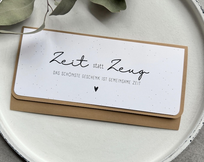 Zeit statt Zeug - Gutschein zum Ausdrucken - Gutschein DIN Lang - Last ...