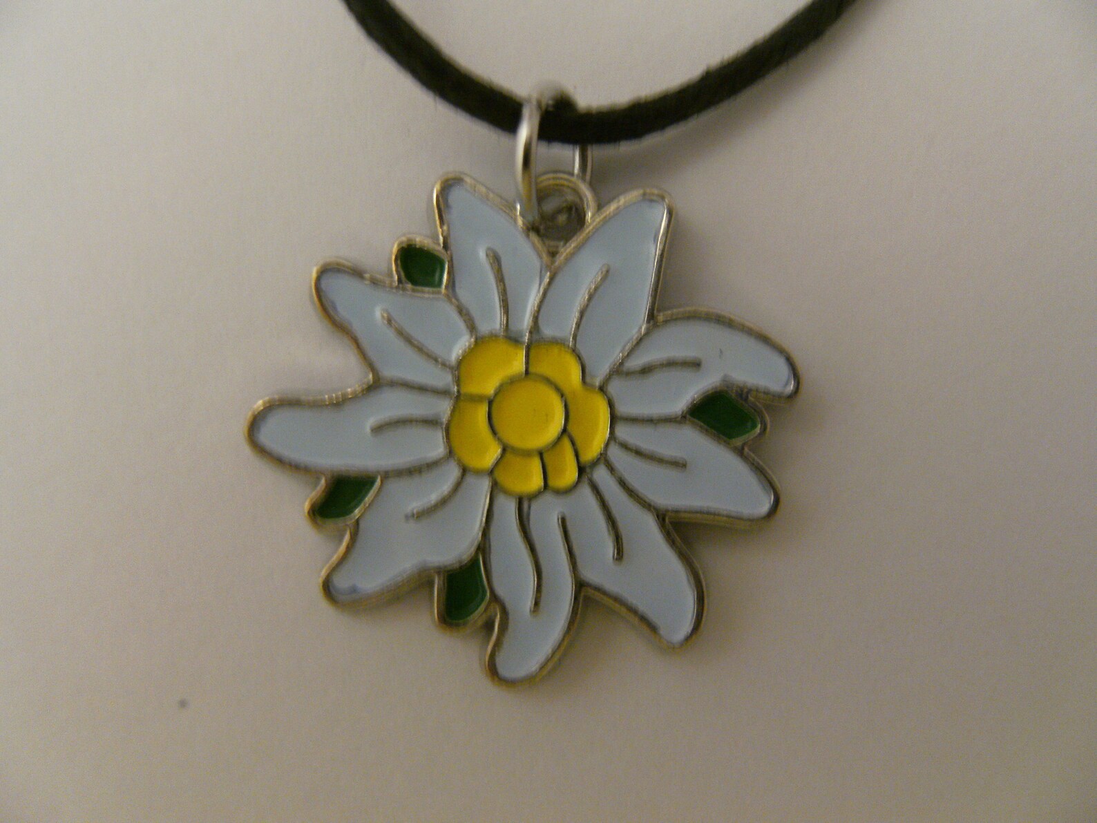 Edelweiss Pendant With Leather Strap - Etsy