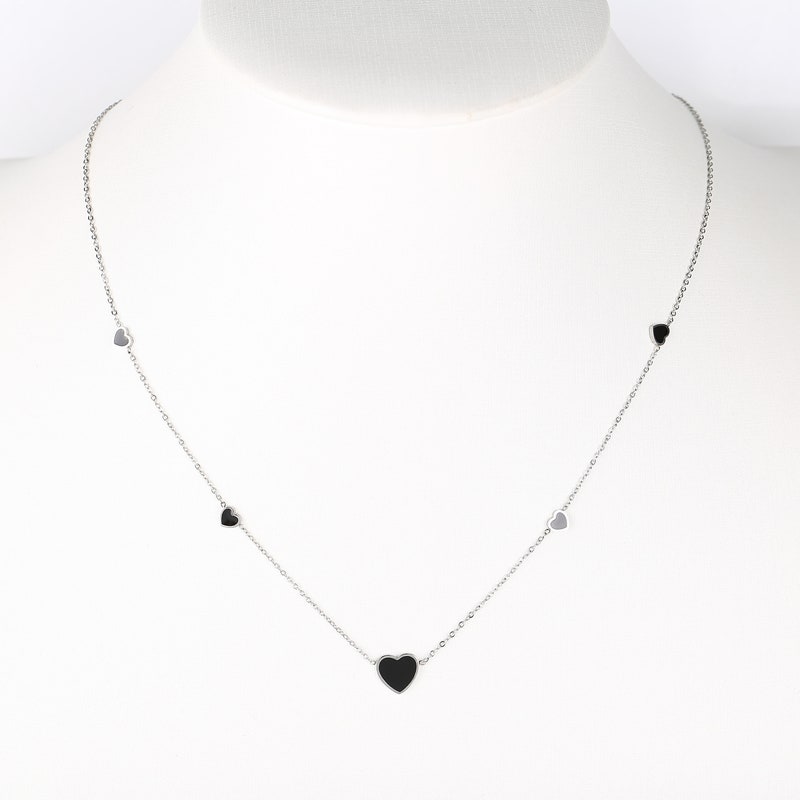 Black Heart Necklaces - Etsy