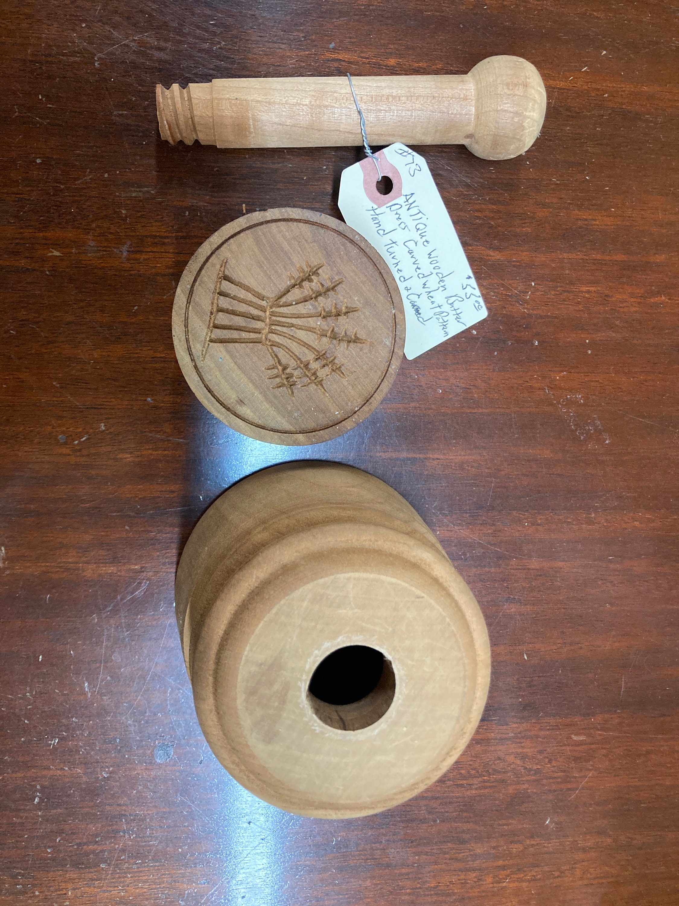 Antique Wooden Butter Press - Etsy