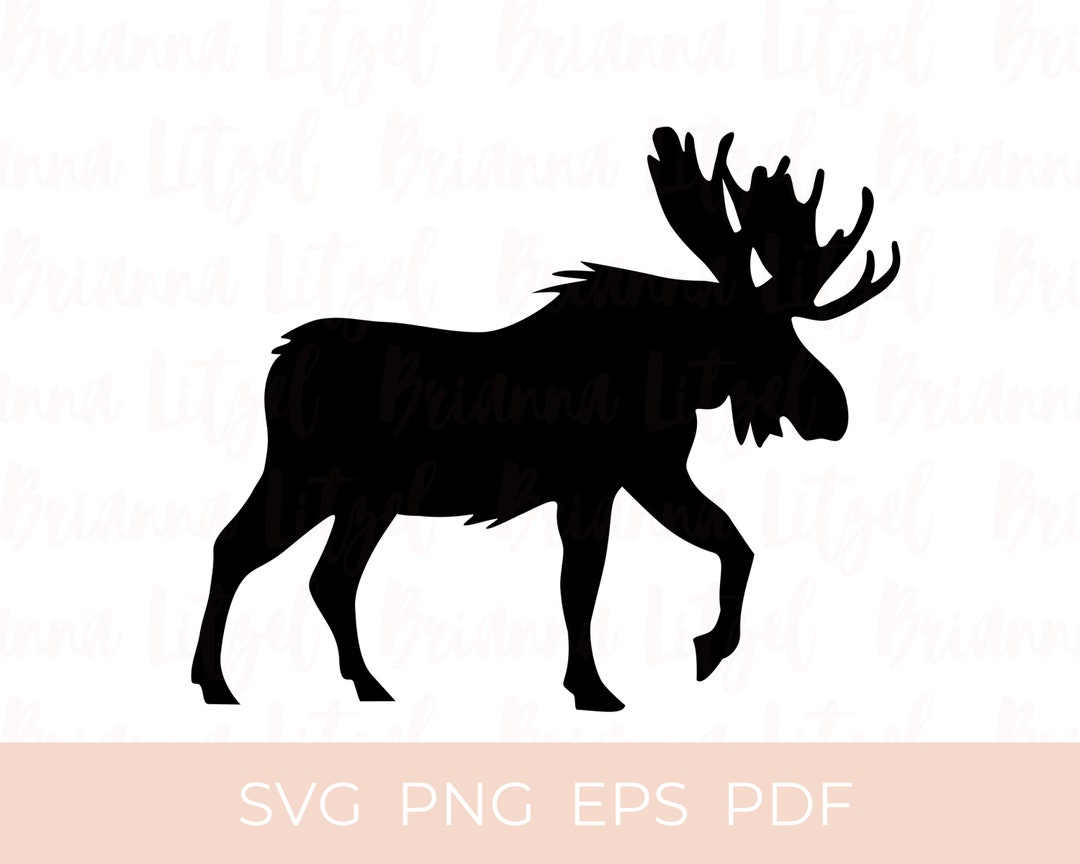 Moose SVG Moose Decor Moose Silhouette Wildlife Svg Big Game Svg Full ...