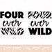Four Ever Wild SVG, Fourth Birthday Design, 4th Birthday Clipart, Zebra ...