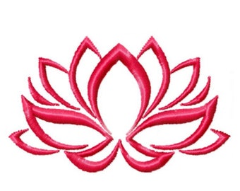 Lotus Flower Embroidery - Etsy