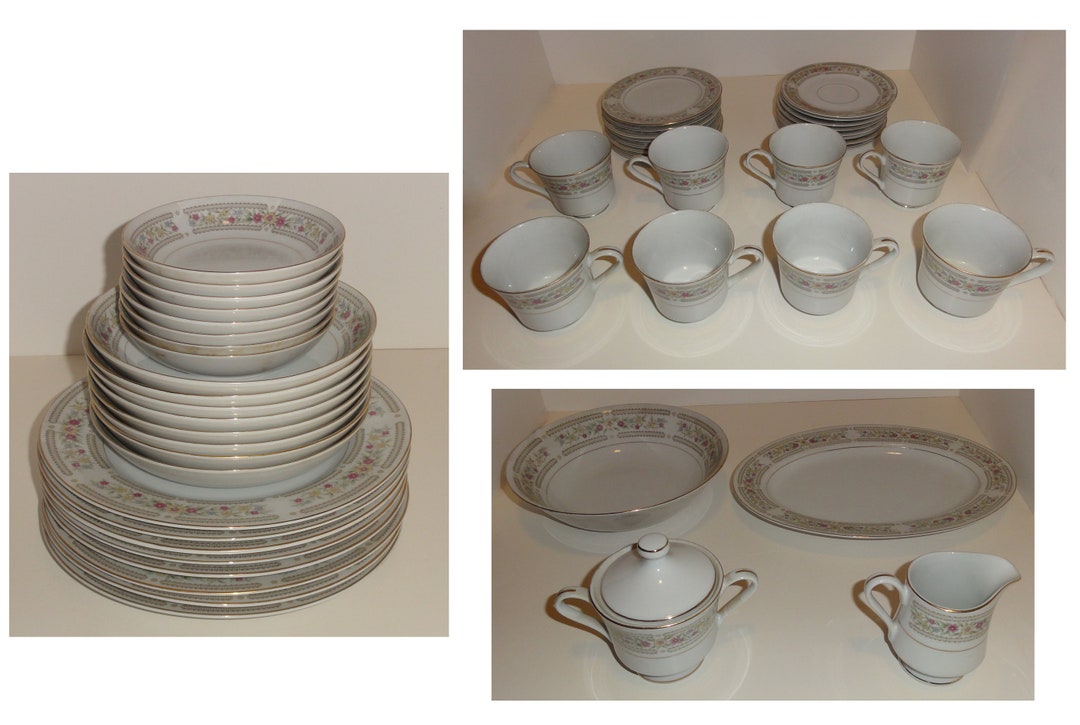 52 Piece VINTAGE Crescent China Set for 8 + Serving Pieces: CHELSEA ...