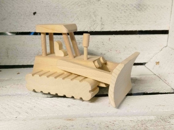Wooden Bulldozer Ecological Toy Montessori BEBE - Etsy