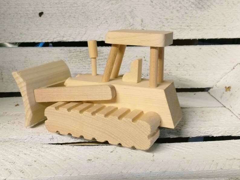 Wooden Bulldozer Ecological Toy Montessori, BEBE, Holzspielzeug - Etsy