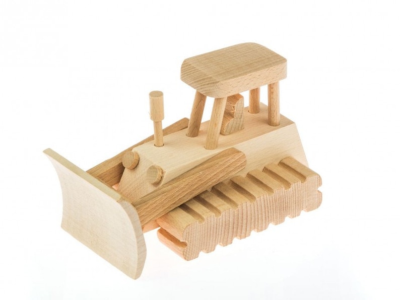 Wooden Bulldozer Ecological Toy Montessori, BEBE, Holzspielzeug - Etsy