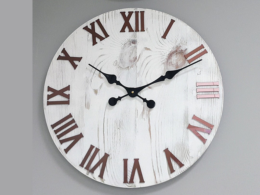 Large Wall Clock, 19" Inch, M3, Rustic Wall Clock, - Etsy