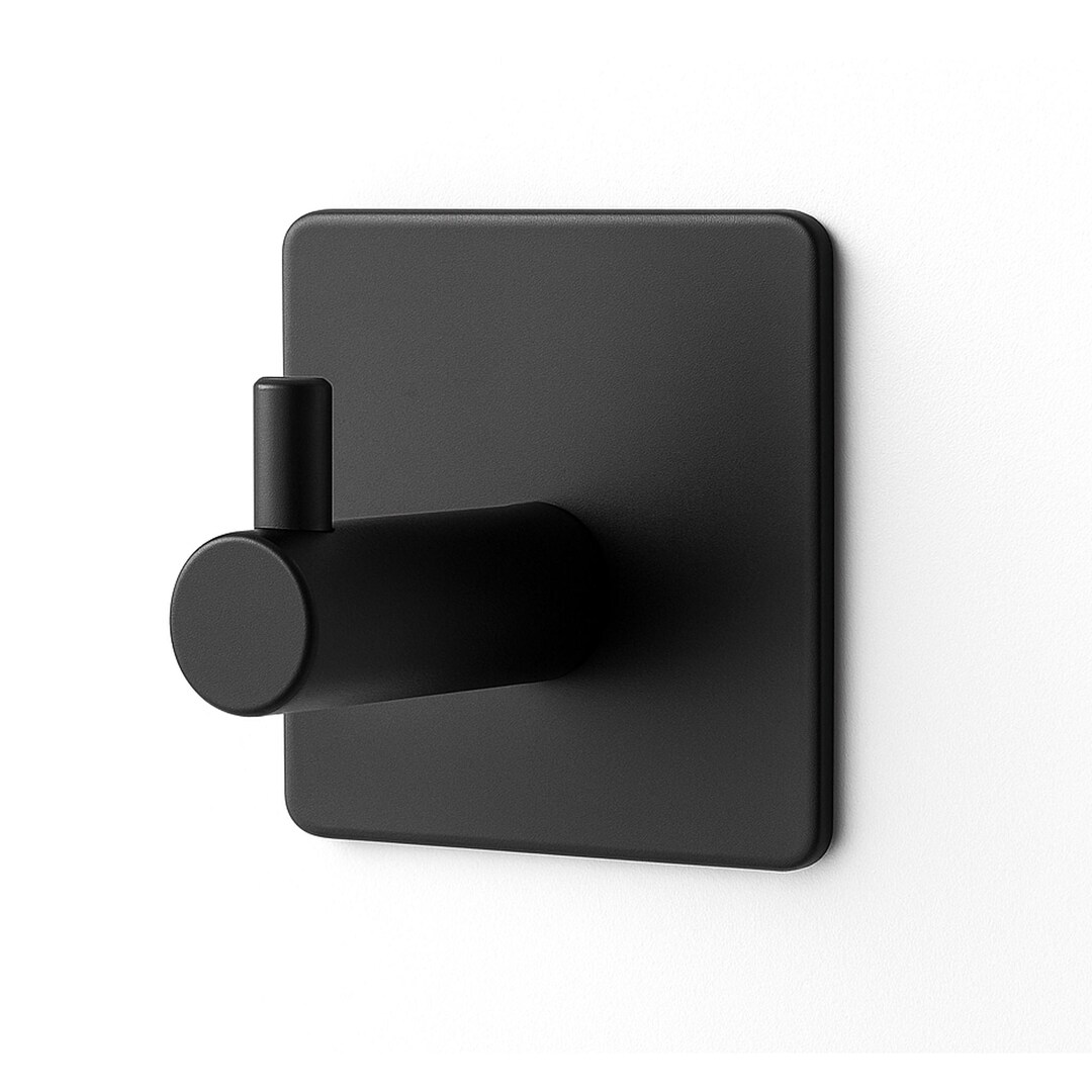 Set of 1 Metal Hook – Long Dowel Wall Hooks – Black Wall Fixtures ...