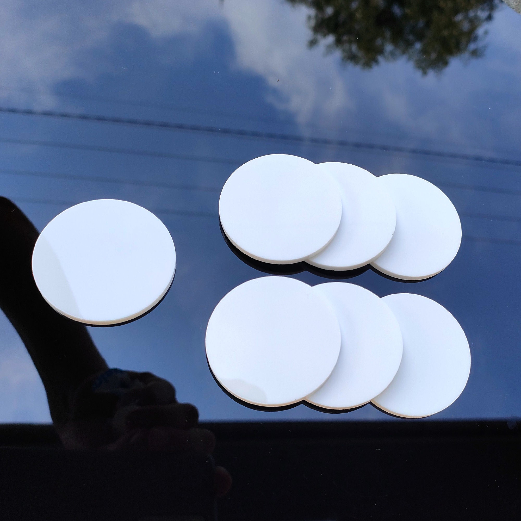 10 Pcs White Plastic Disc, Laser Cut Acrylic Circles,all Size, Acrylic ...