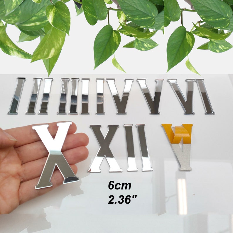 15 Sets Roman Numerals Gold, 5 Sets Roman Numbers Silver Clock Numbers ...