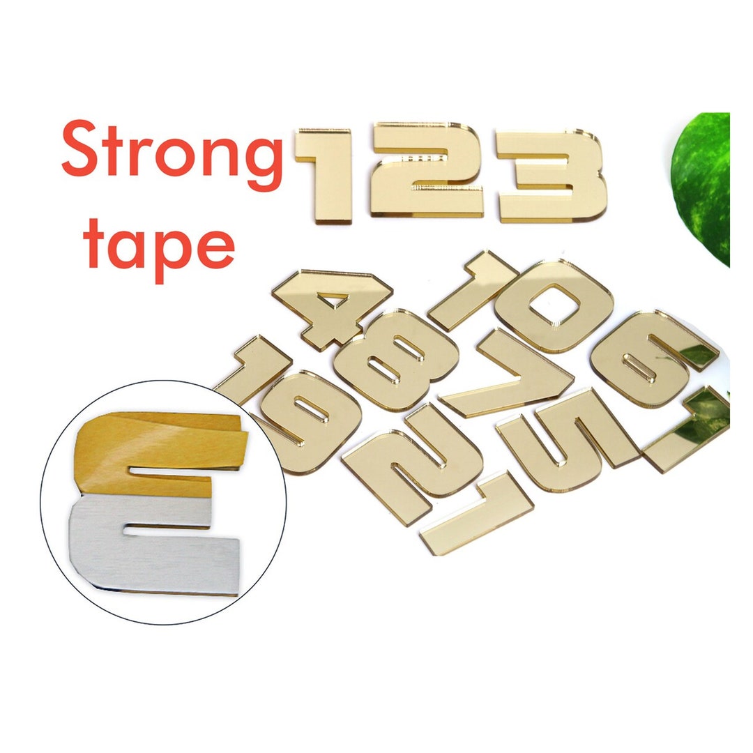 12x Mirror Acrylic Numbers, Clock Numbers, Cut Numbers , Acrylic ...