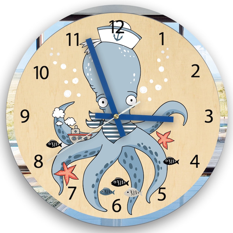 Octopus Wall Clock - Etsy