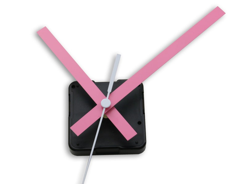 Silent Clock Mechanism + PINK Hands 4.52"/11.5cm - Etsy