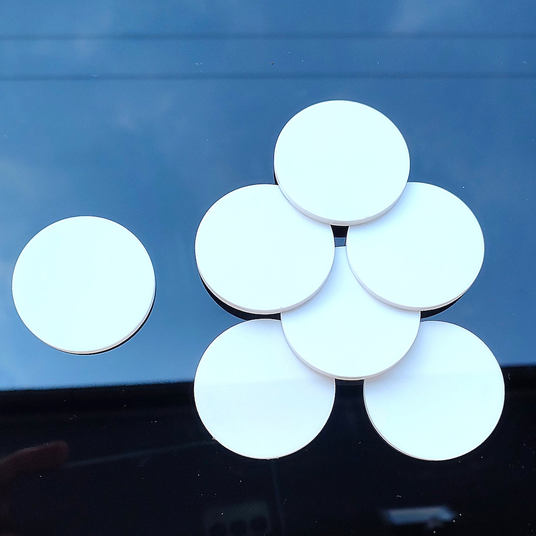 White Plastic Disc, Laser Cut Acrylic Circles, All Size: -2.5cm ...