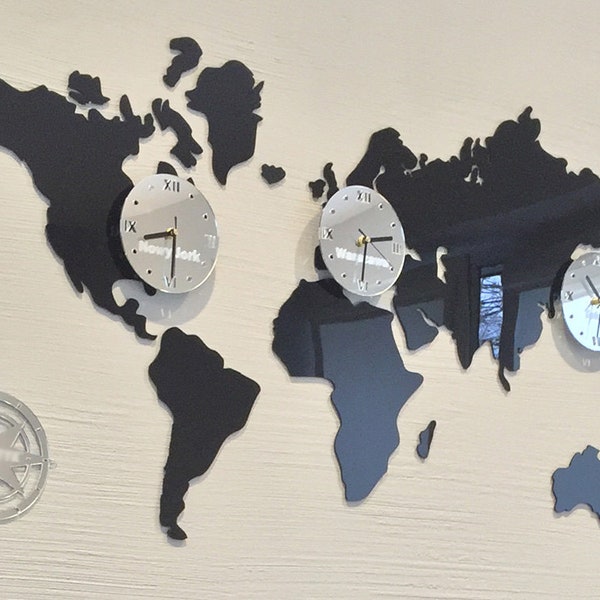 Map Wall Clock - Etsy