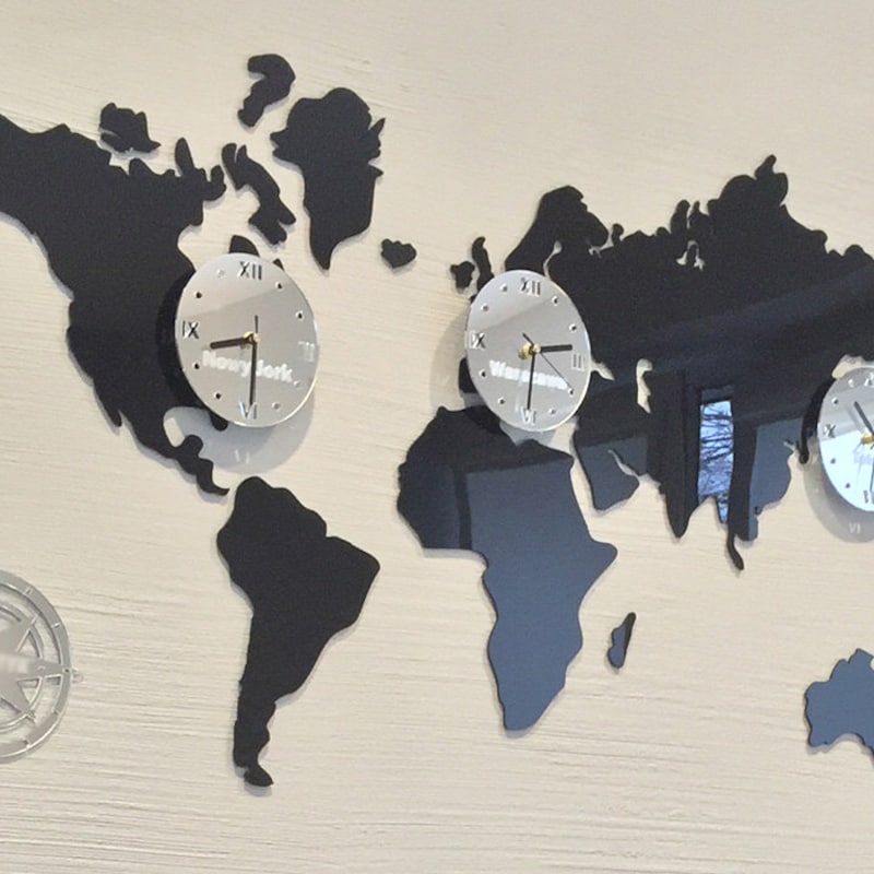 Map Wall Clock - Etsy