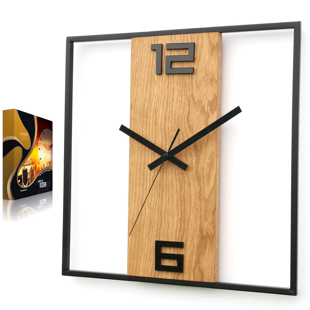 Wall Clock Metal - Wooden Arabic - Etsy
