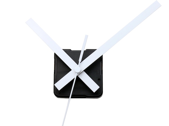 Silent Clock Mechanism WHITE Hands 4.52/11.5cm - Etsy