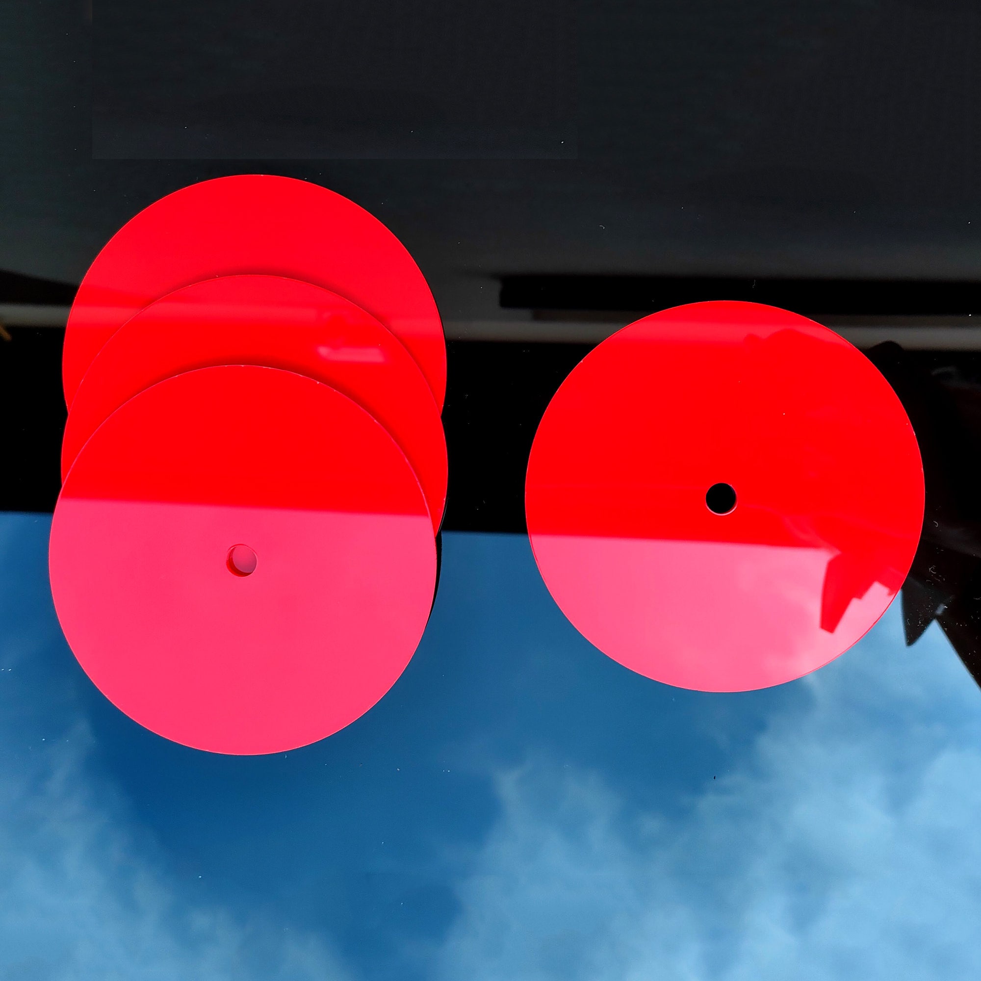 Clock Face Dial Acrylic Clock Red Clock Face Clock Diy - Etsy