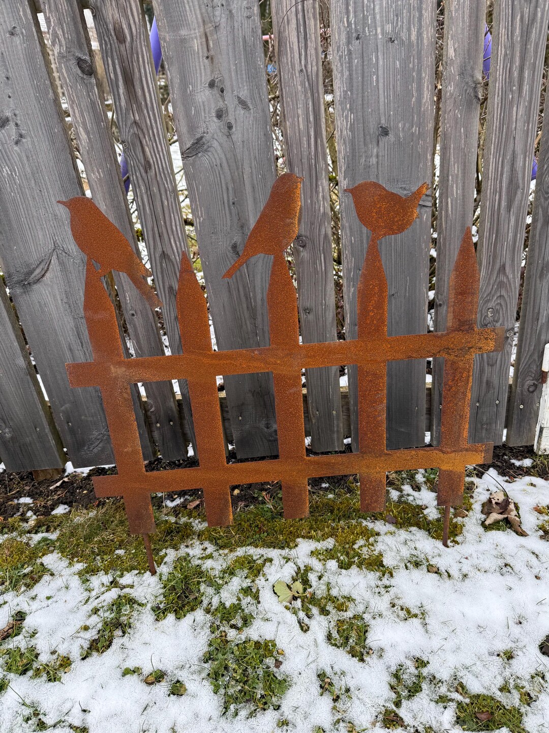 Bed Edging, Small Fence, Plug, Garden Plug Made of Rust, Decoration for ...